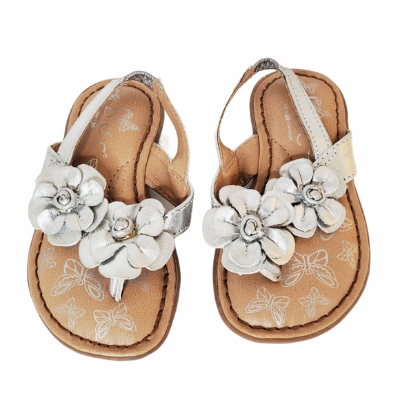 boc | Shoes | Boc Born Concepts Silver Leather Sandals | Poshmark